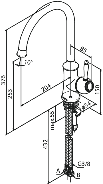 Tradition Chrome Kitchen Mixer [https://damixa.com]
