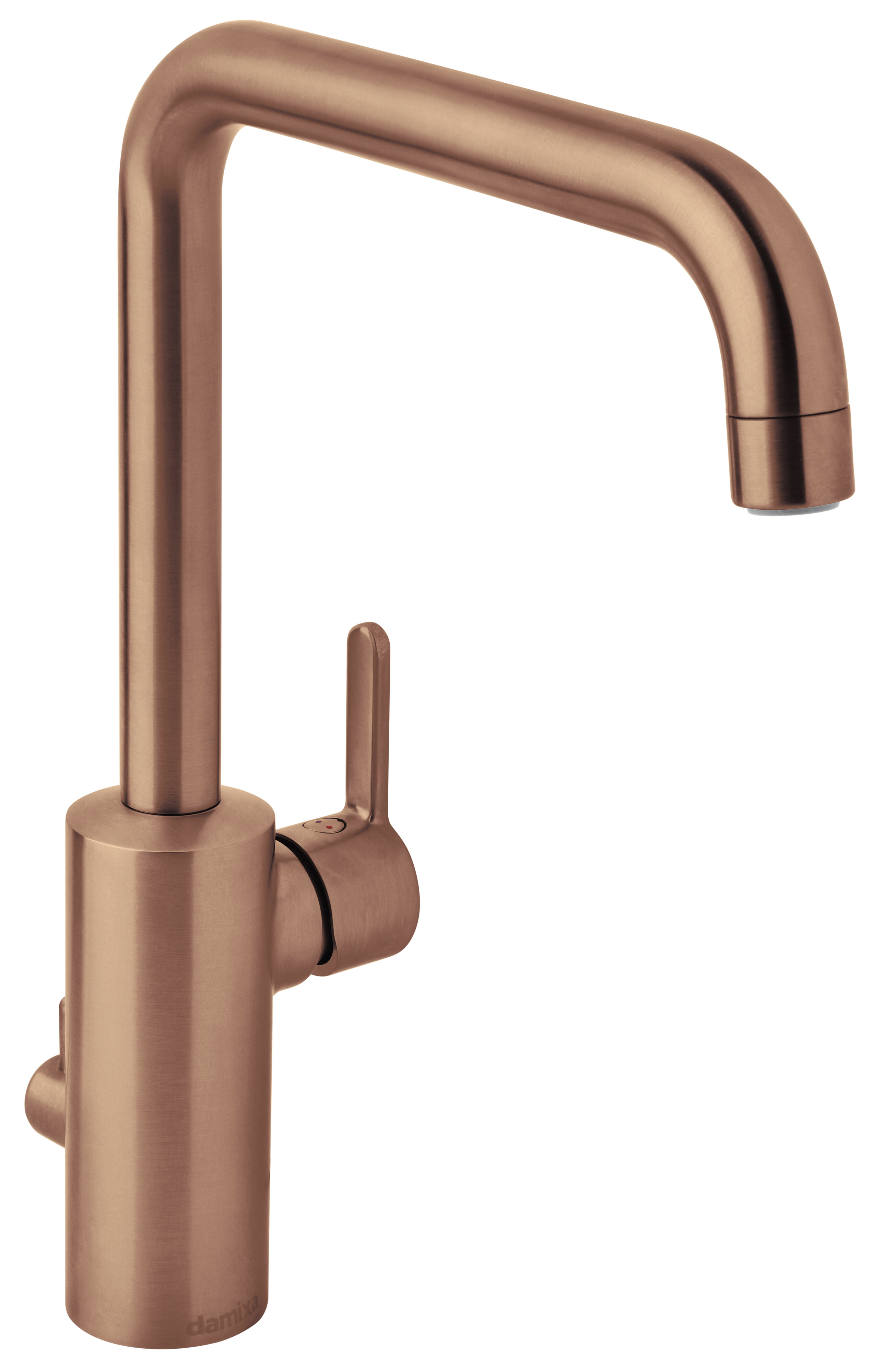 Silhouet Brushed Copper PVD Kitchen Mixer with Dishwasher Shut off ...